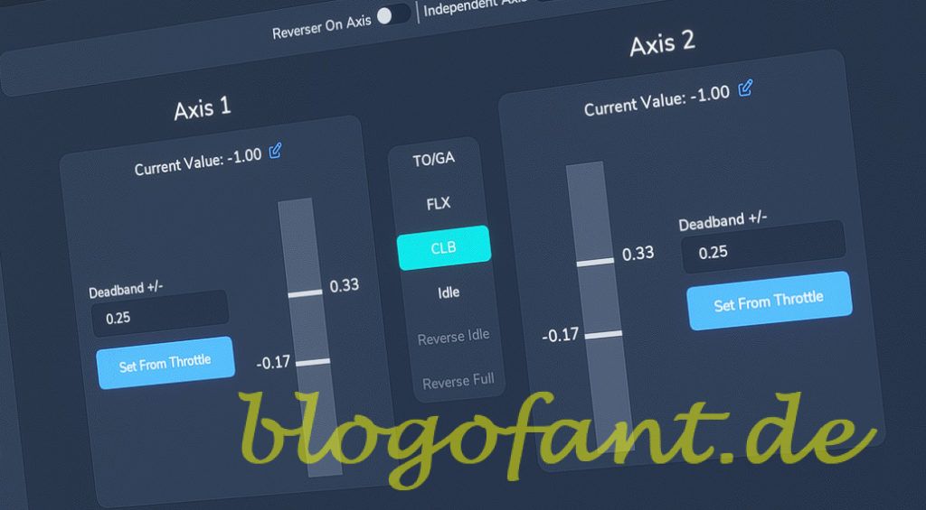 Honeycomb Bravo - FBW 32NX - Settings MSFS - Blogofant - Elefantisch gut!